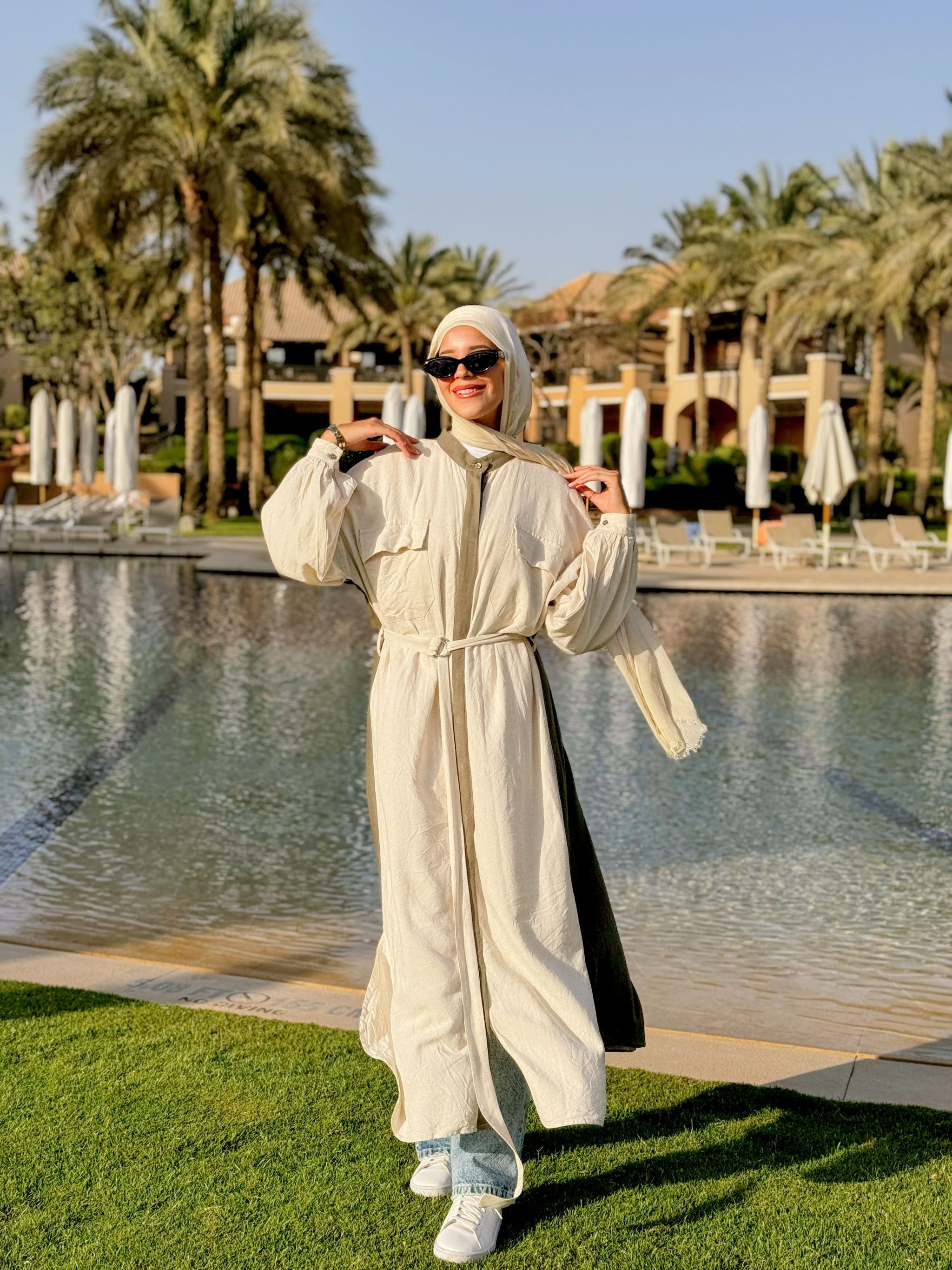 Color Block Linen Dress-Olive – Hijab Boutique