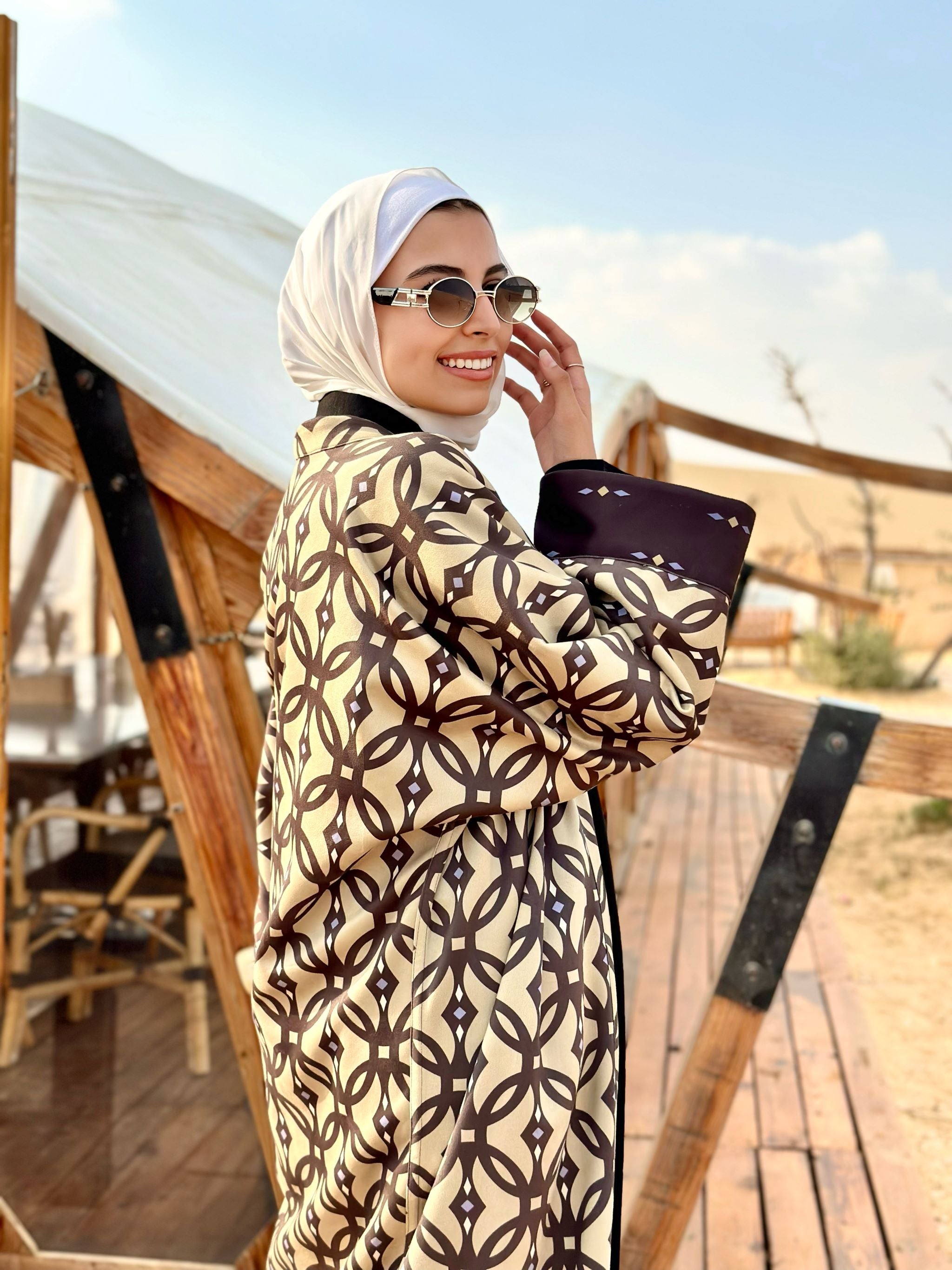 Double-Face Printed Kimono-Black – Hijab Boutique