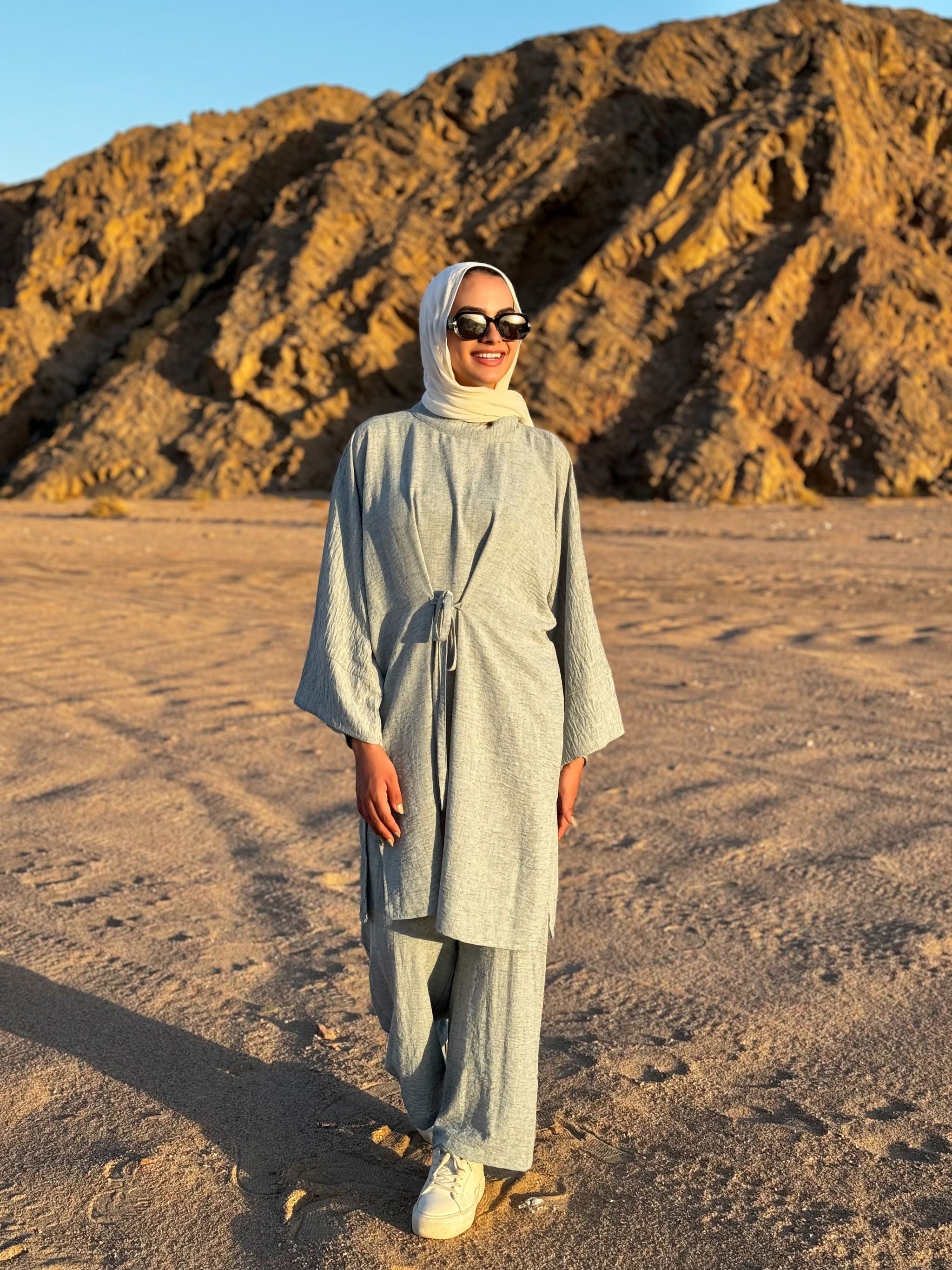 Textured Linen Pants-Grey – Hijab Boutique