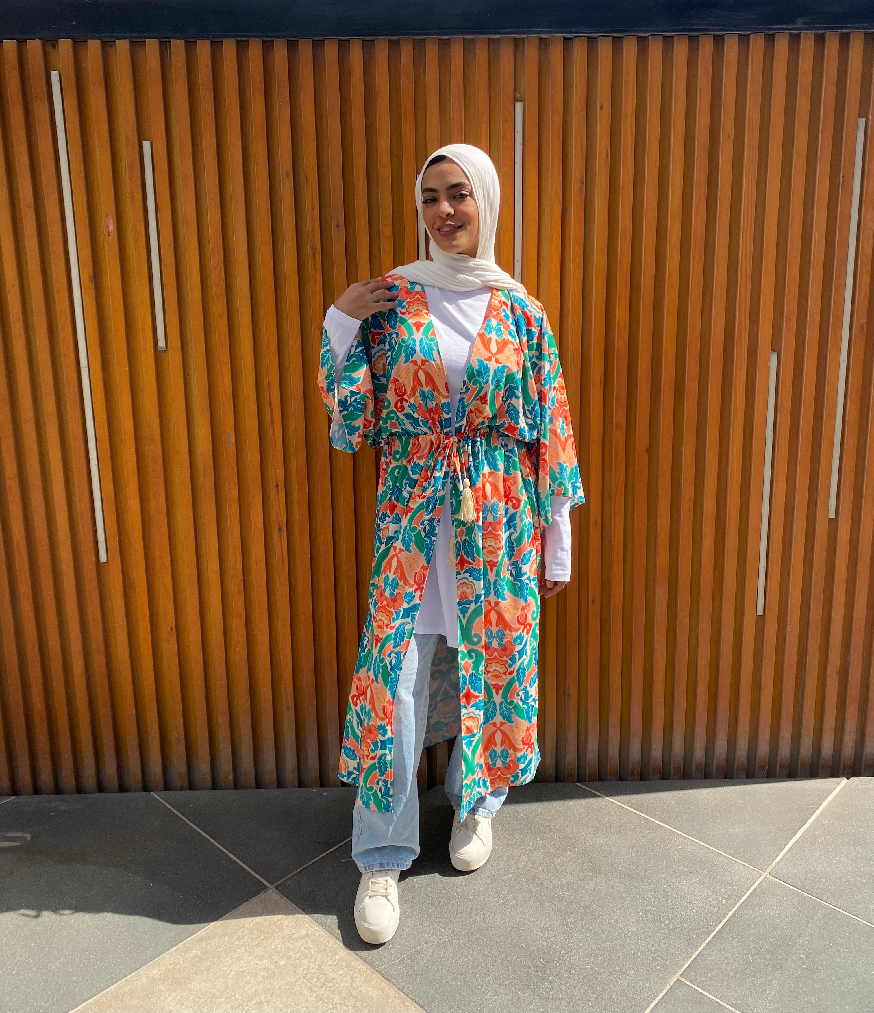 Kimono With DrawString - Orange – Hijab Boutique