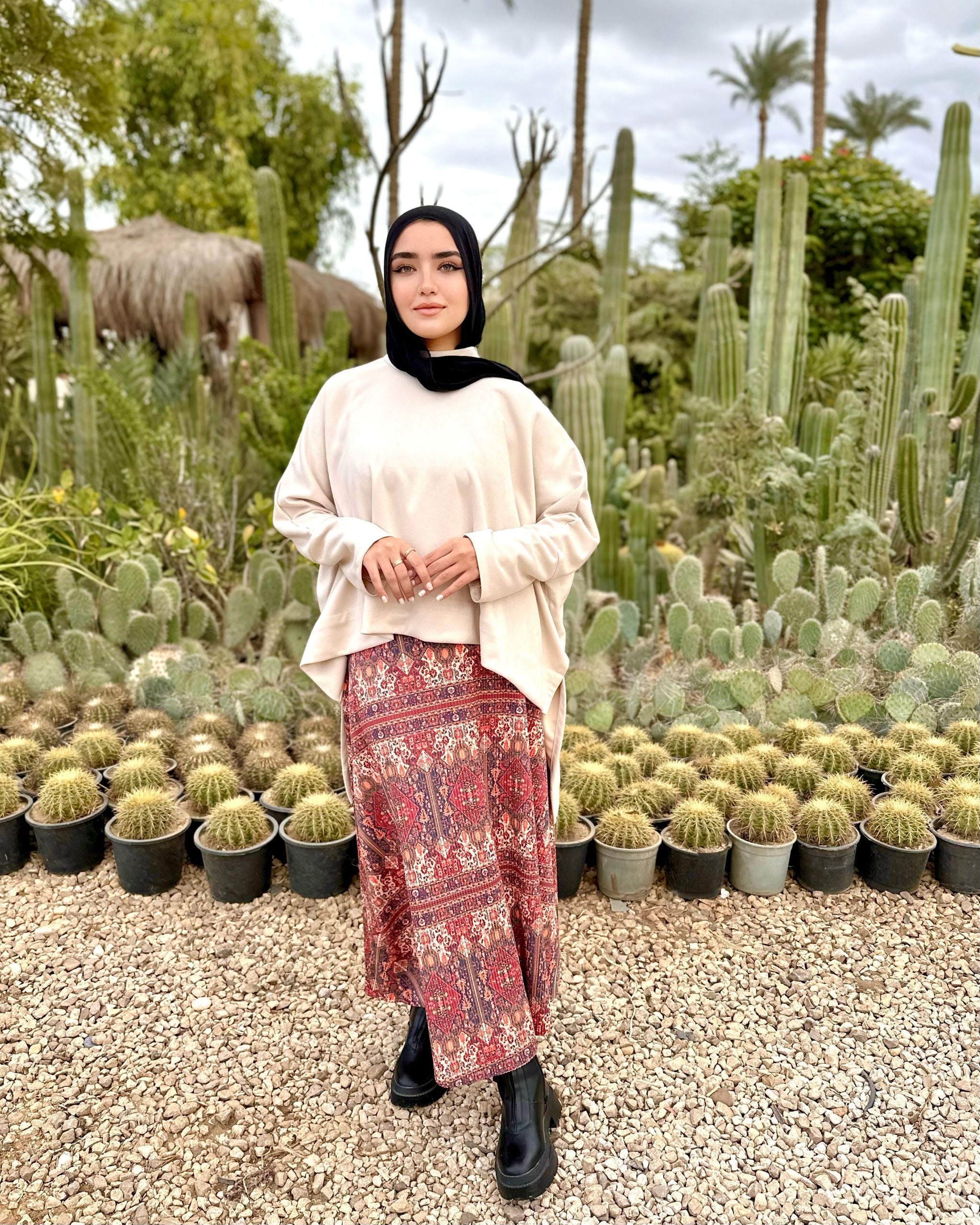 Oversized Suede Blouse-Beige – Hijab Boutique