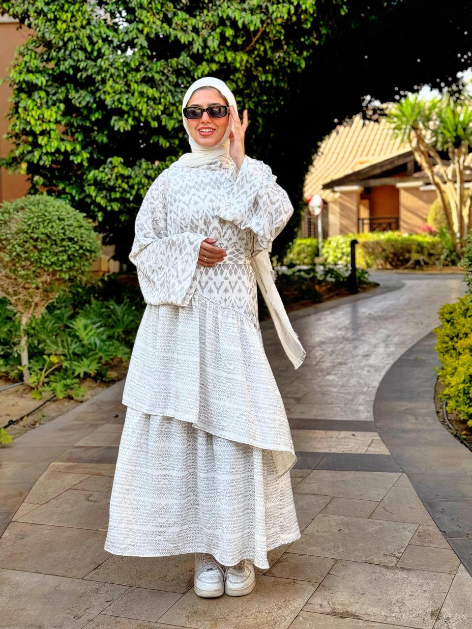 Boho Flowy Ruffled Dress-Grey – Hijab Boutique